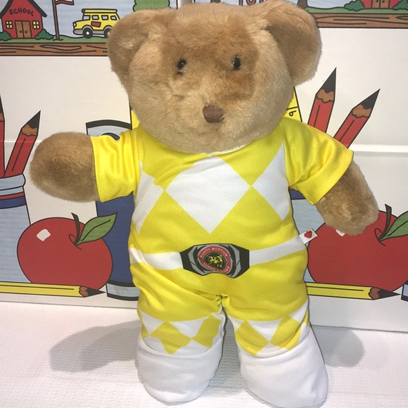 Build-A-Bear | Toys | Brown Teddy Yellow Power Ranger Plush Build A ...